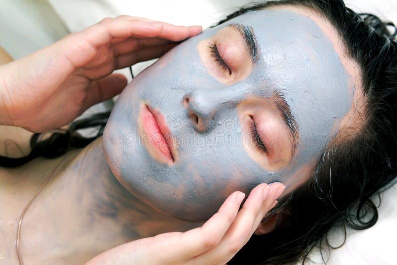 Mud mask stock photo. Image of applying, brush, professional - 7072748