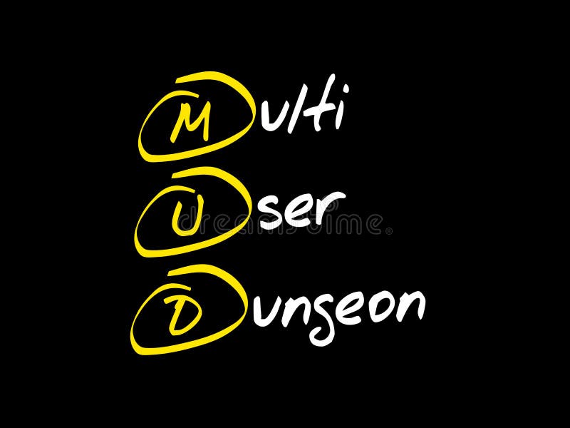 MUD - Multi User Dungeon Acronym Stock Illustration - Illustration of ...