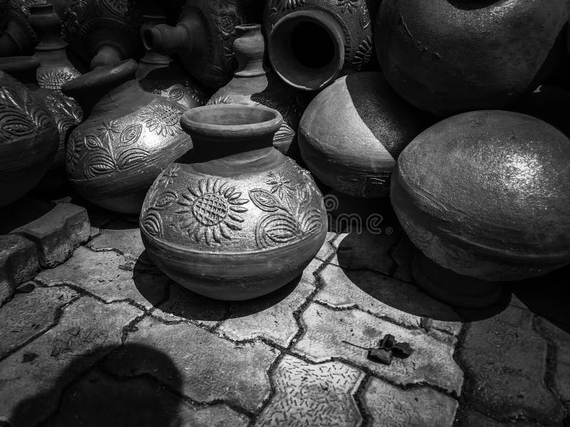 Mud Pot, Earthen Pot, Container Traditional Stock Image - Image of ...