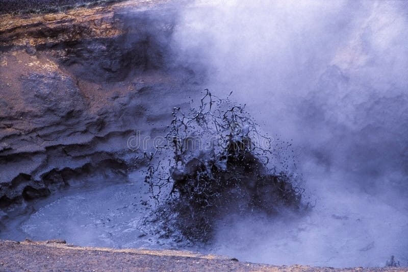 Bubbling mud in Rotorua stock photo. Image of liquid - 26207082