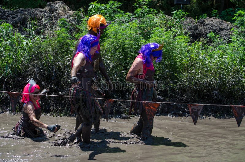 Mud princess group editorial stock image. Image of farm - 25854614