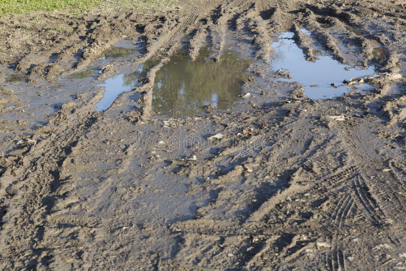 Mud after the rain stock image. Image of pollution, dirt - 232328577