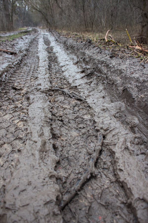 Mud on the road stock image. Image of dirty, rural, texture - 107398223