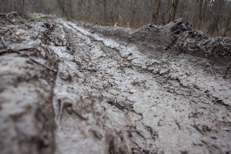 Mud on the road stock photo. Image of clay, texture - 107397528