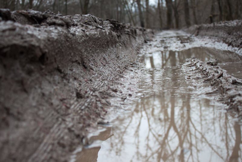 Mud on the road stock photo. Image of outdoor, dirt - 107397532