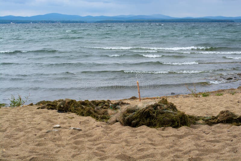 Mud on the Sandy Shore of the Lake Stock Image - Image of dawn, fishing ...