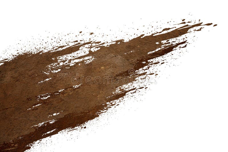 Mud Splash Isolated on White Background . Stock Image - Image of ...