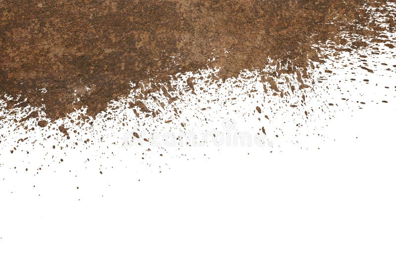 Mud Splash Isolated on White Background . Stock Image - Image of ...