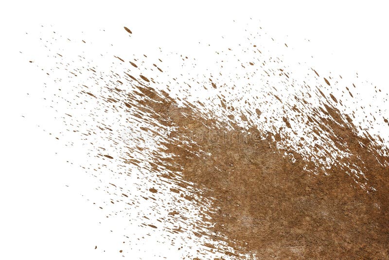 Mud Splash Isolated on White Background . Stock Image - Image of ...