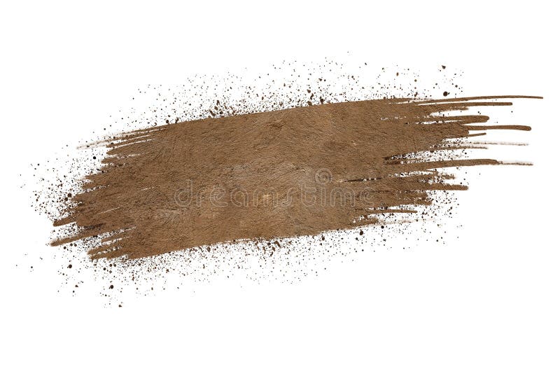 Mud Splash Isolated on White Background . Stock Image - Image of ...