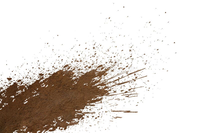 Mud Splash Isolated on White Background . Stock Photo - Image of ...