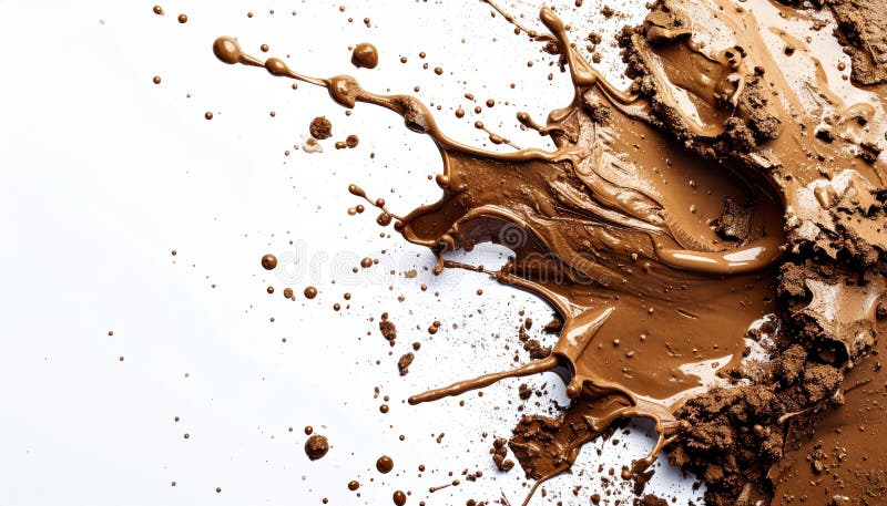 Mud Splatter Frozen in Time Splash Art Effect, Detailed Texture. Stock Illustration ...