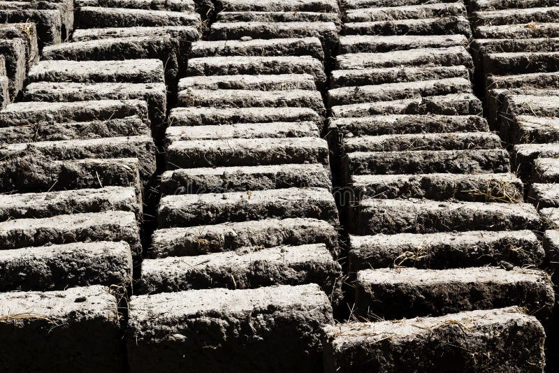 Mud and Straw Adobe Bricks Drying Peru South America Stock Photo ...