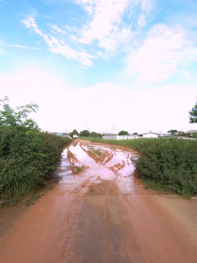 Mud street stock photo. Image of street, park, seasonal - 60515006