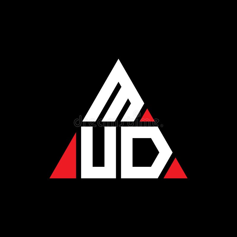 MUD Triangle Letter Logo Design with Triangle Shape. MUD Triangle Logo ...