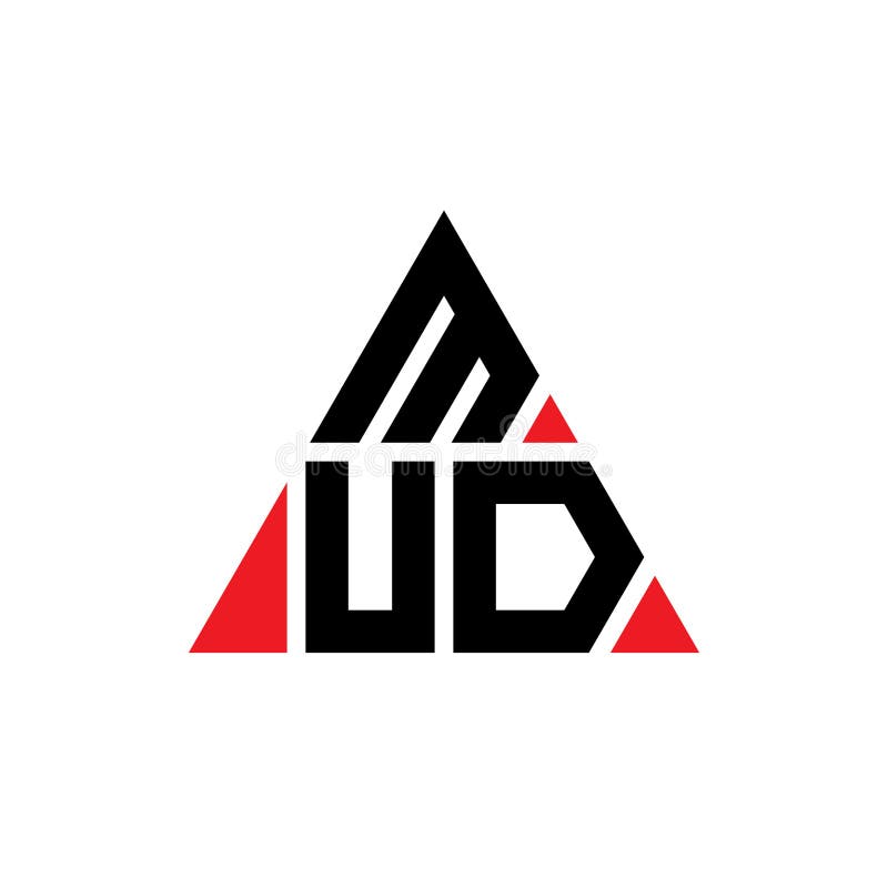 MUD Triangle Letter Logo Design with Triangle Shape. MUD Triangle Logo ...