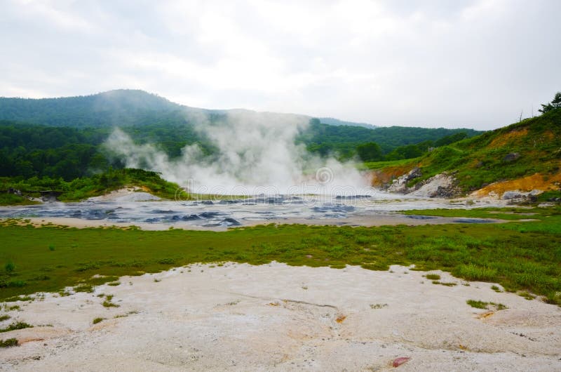 Mud volcano, Goshogake hot spring, Towada Hachimantai National Park