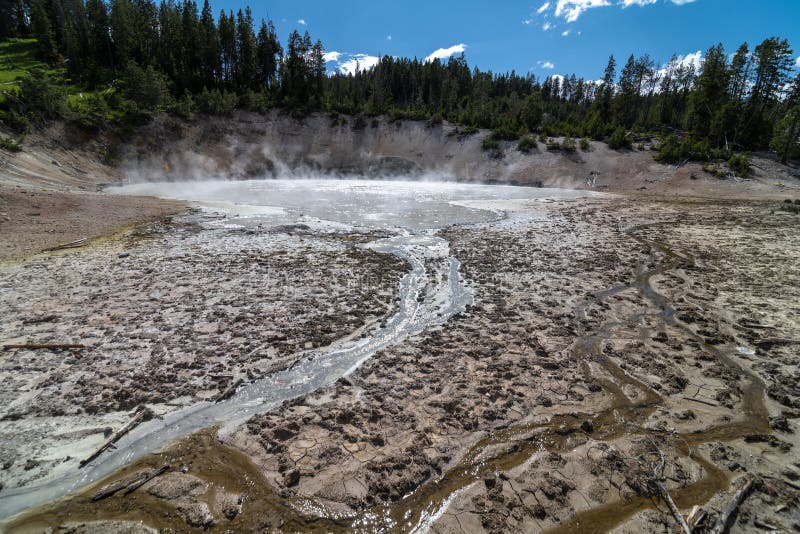 Mud Volcano Area stock image. Image of beautiful, wilderness - 196522801