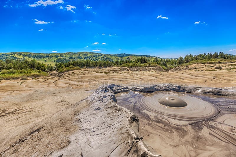 Mud volcano stock image. Image of active, natural, tourist - 74752069
