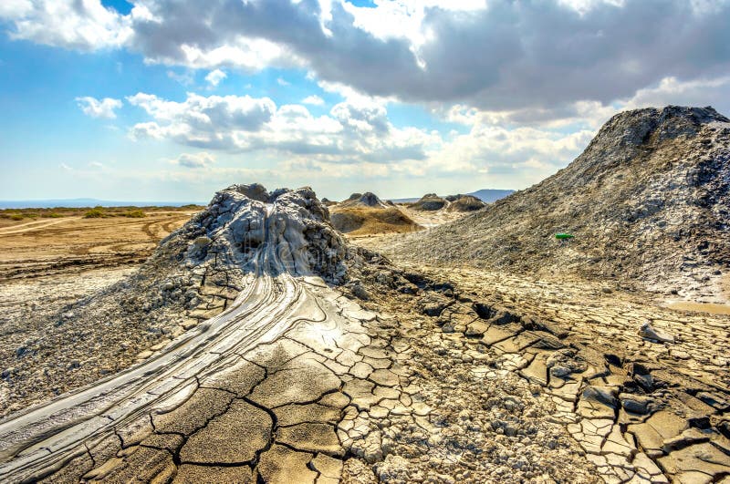 Mud Volcano Crater, Gobustan, Azerbaijan Stock Photo - Image of action ...