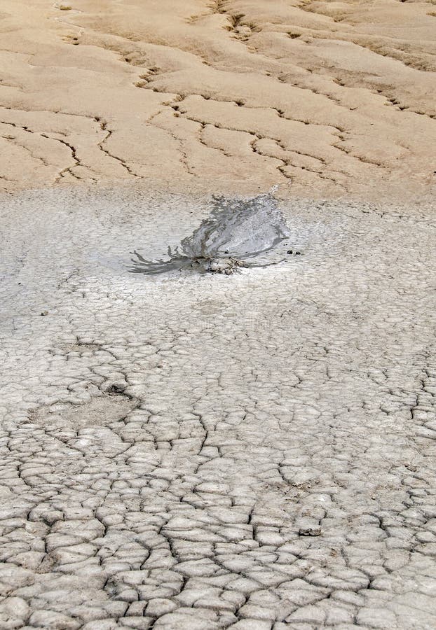 Mud volcano and dry land stock photo. Image of landscape - 32795410