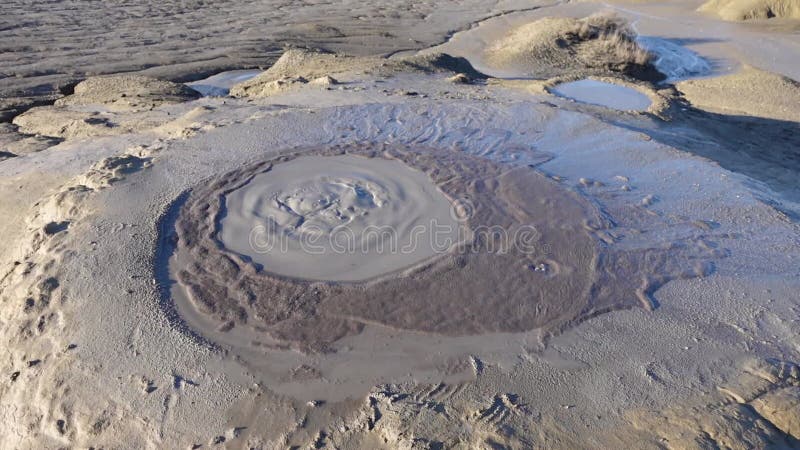 Mud volcano erupting stock video. Video of shapes, natural - 207687727