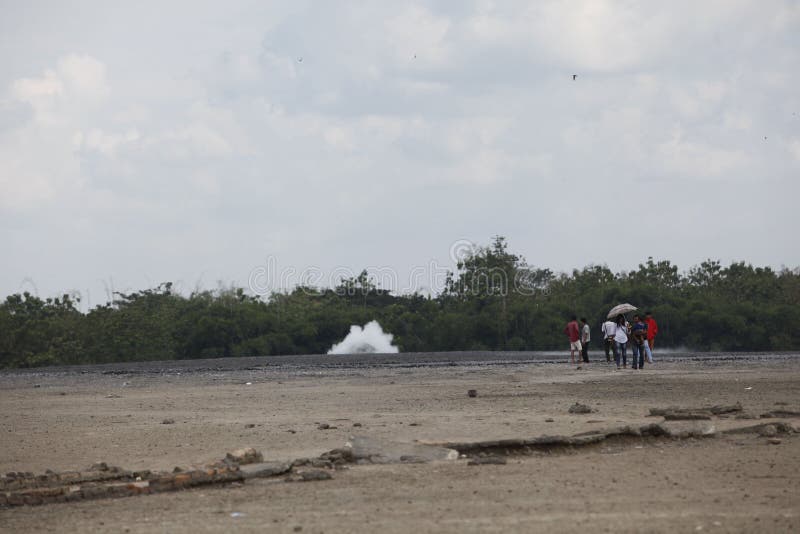 Mud volcano editorial photography. Image of volcano, heat - 40886397