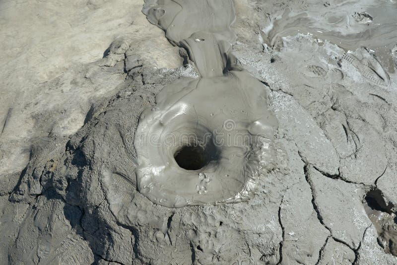 Mud volcano hole stock image. Image of hole, geological - 23668495