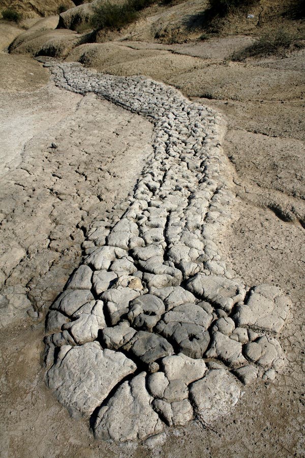 Mud Volcano Inactive Comet Shape Stock Photo - Image of barren, shape ...