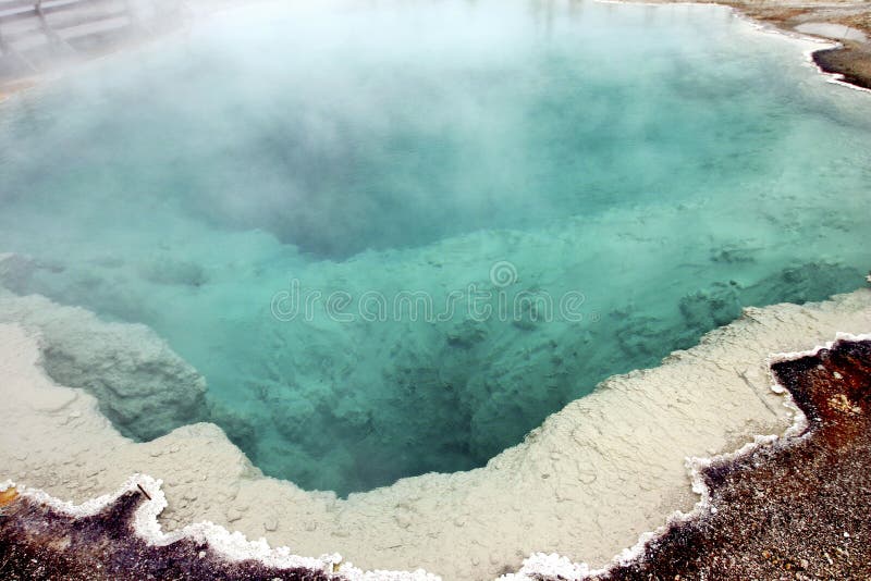 Mud Volcano Pool Area in Yellowstone National Park Stock Image - Image ...