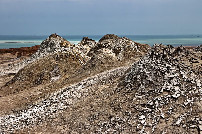 Mud Volcanoes of Azerbaijan in Gobustan Stock Photo - Image of ...