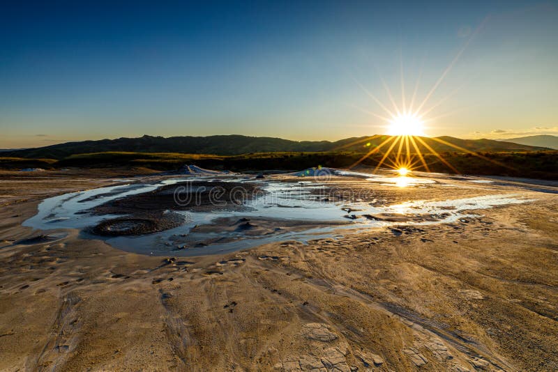 Mud Volcanoes of Berca in Romania Stock Photo - Image of geology, hill ...