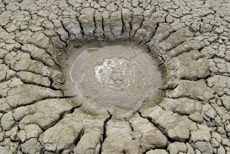 Active mud volcano stock photo. Image of bubble, natural - 119873372