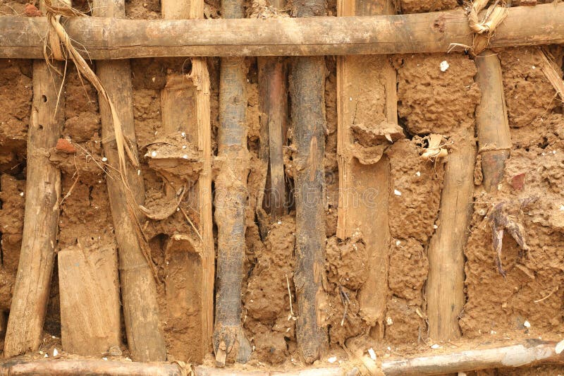 Mud Wall Texture at Rural Area Stock Photo - Image of scenes, poor ...