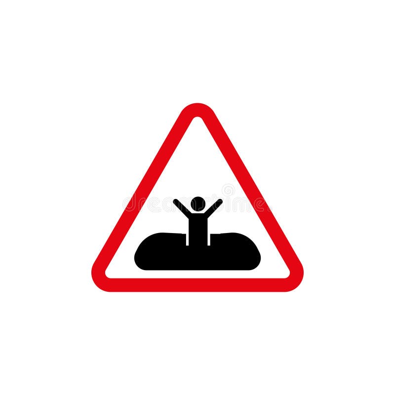 Warning Slipping Hazard Symbol, Vector Illustration, Isolated on White ...