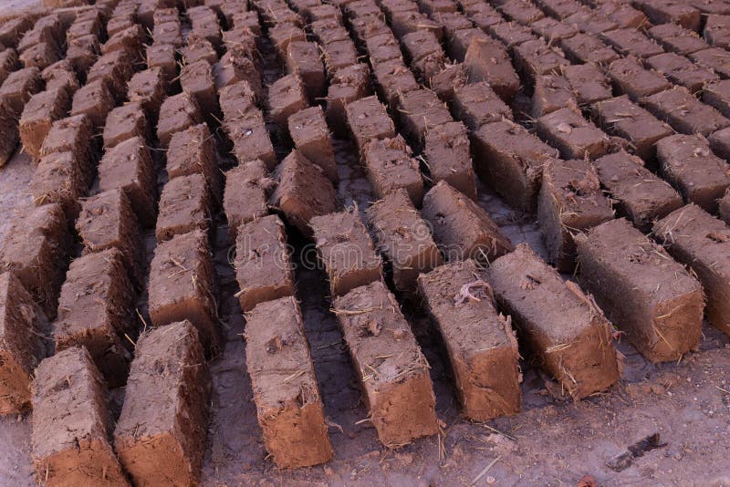 Mudbricks are Dried in the Sun in Morocco Stock Image - Image of ...