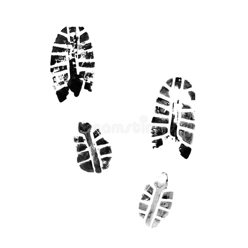 4 BootPrints stock vector. Illustration of secure, authentication - 3256341