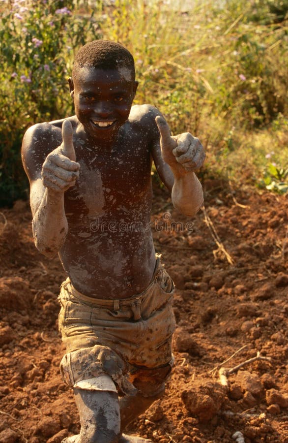 A Muddy Brick Worker in Rwanda. Editorial Photo - Image of person ...
