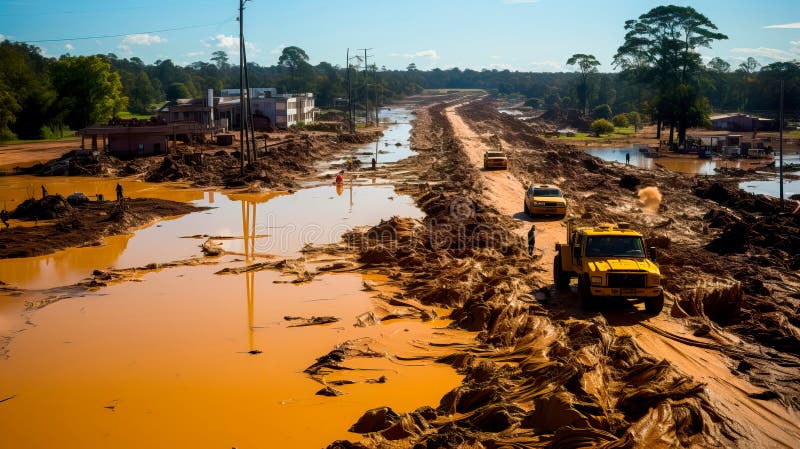 Muddy Floodwaters Following Heavy Rainfall and Inadequate Flood ... Muddy Floodwaters Following Heavy Rainfall and Inadequate Flood ...
