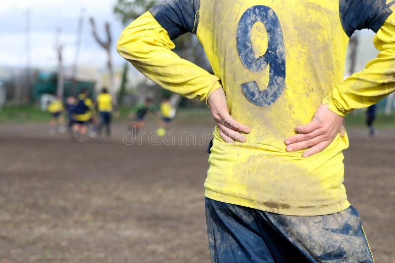Muddy Football Field with Muddy Player Stock Photo - Image of outdoors ...