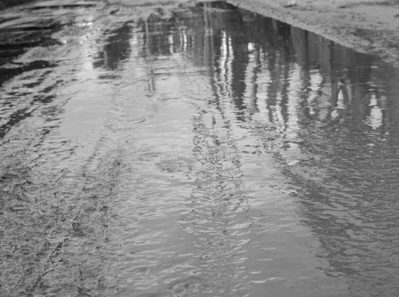 Muddy Ground after Rain with Reflection Stock Photo - Image of clay ...