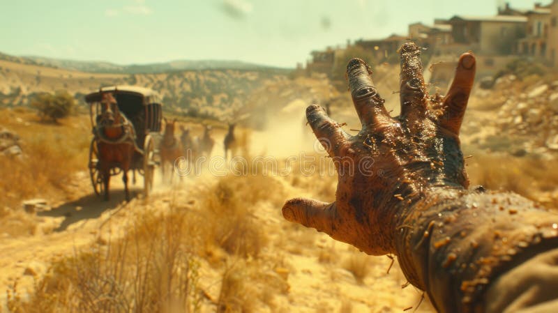 A Muddy Hand Reaching Out in a Desolate Setting. Stock Photo - Image of ...