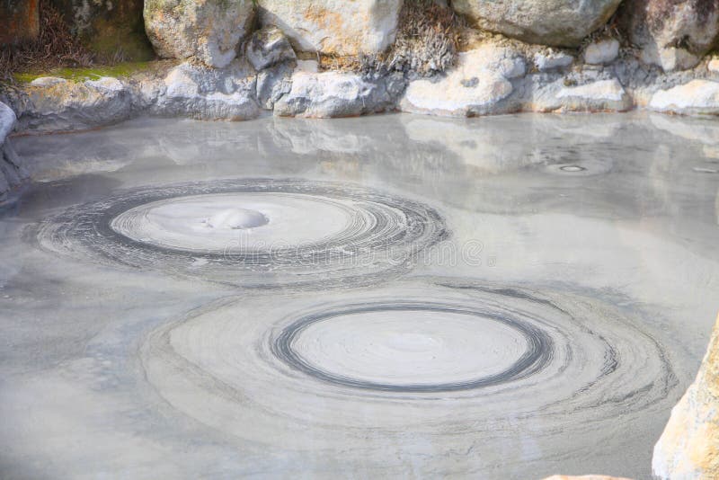 Muddy Hot Spring in Beppu, Japan Stock Photo - Image of attraction ...