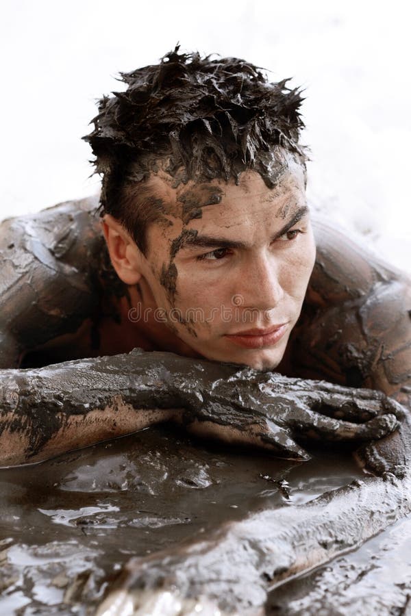 Muddy man stock photo. Image of thoughts, handsome, hands - 9232732