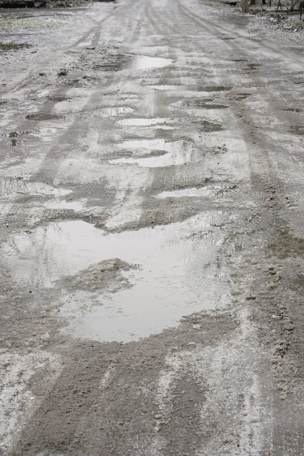 Muddy road stock image. Image of patterns, rain, road - 13056315