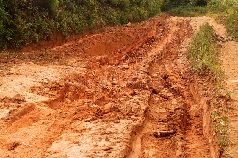 Muddy road stock photo. Image of difficult, outdoors - 23203154