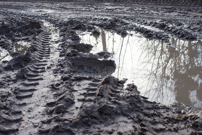 Muddy road stock photo. Image of difficult, outdoors - 23203154