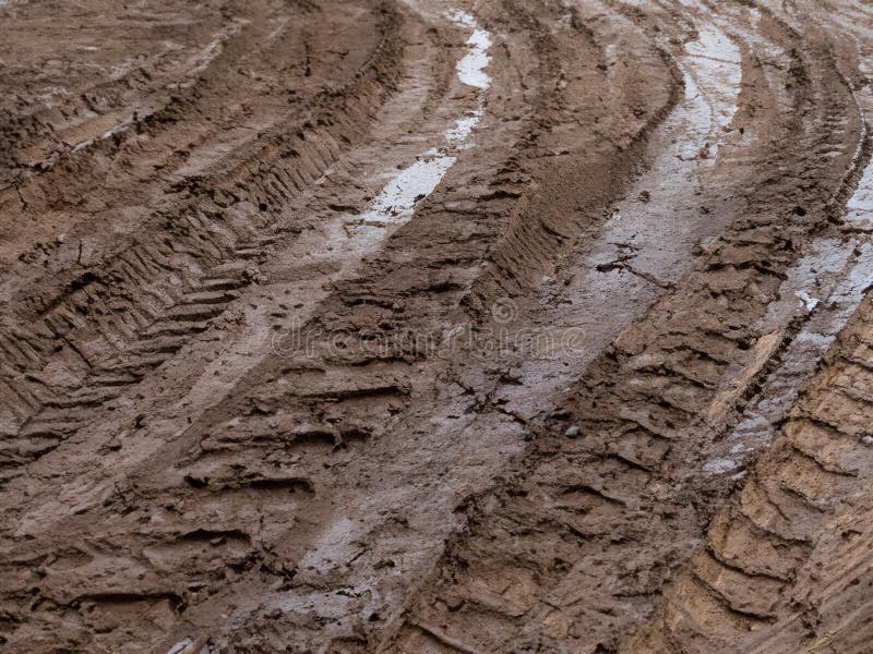 Wet Muddy Road Vector Pictogram Stock Vector - Illustration of ...