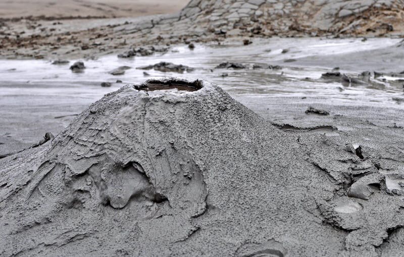 Mud volcano stock image. Image of landscape, unique, geology - 69423263