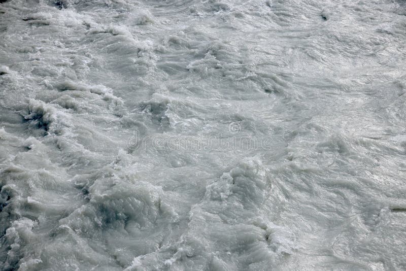 Raging Muddy Water of a Mountain River. Stock Image - Image of alpine ...